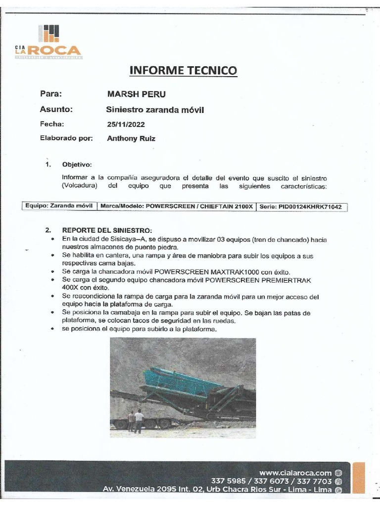 Informe Tecnico | PDF