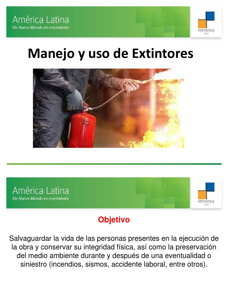 Uso y Manejo de Extintores | PDF