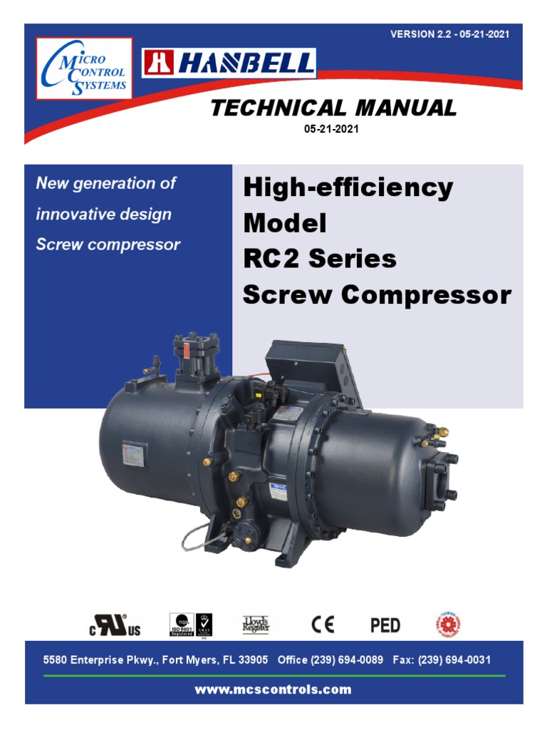 Chiller Hanbell RC2 370A - Manual | PDF | Electric Motor | Valve
