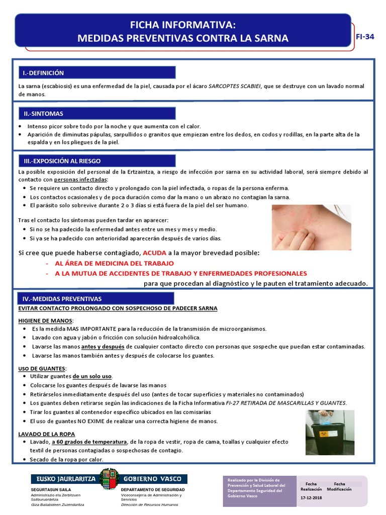 FI-34. Medidas Preventivas Contra La Sarna - Elebitan | PDF