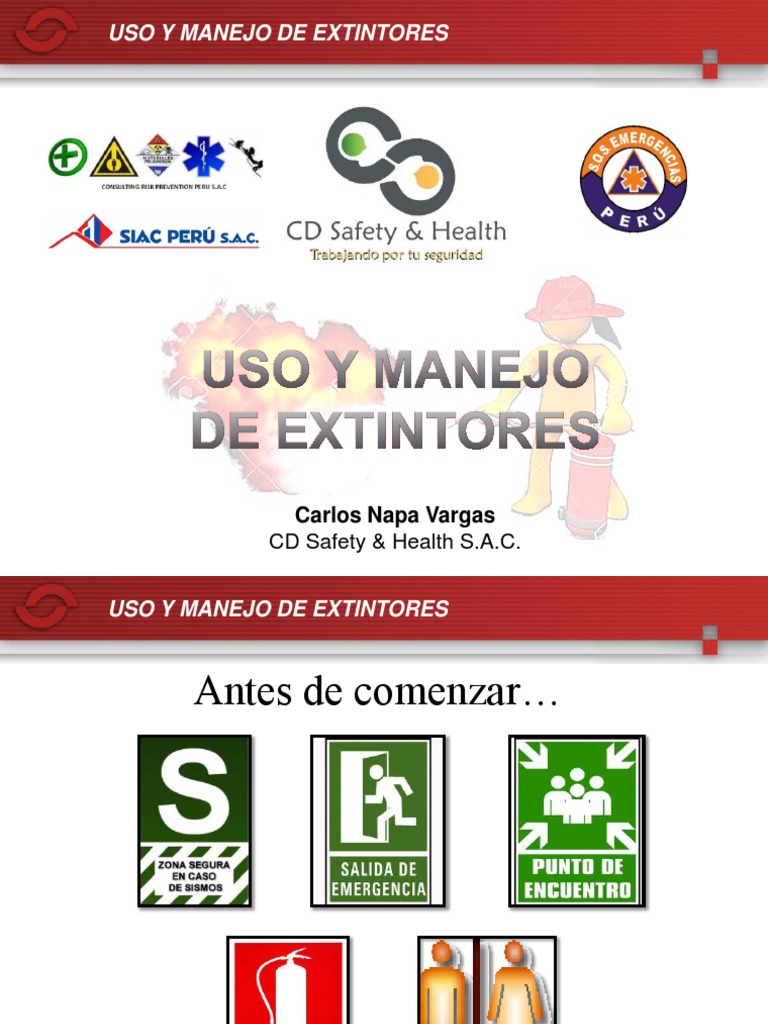 Uso y Manejo de Extintores | PDF | Incendios | Combustión