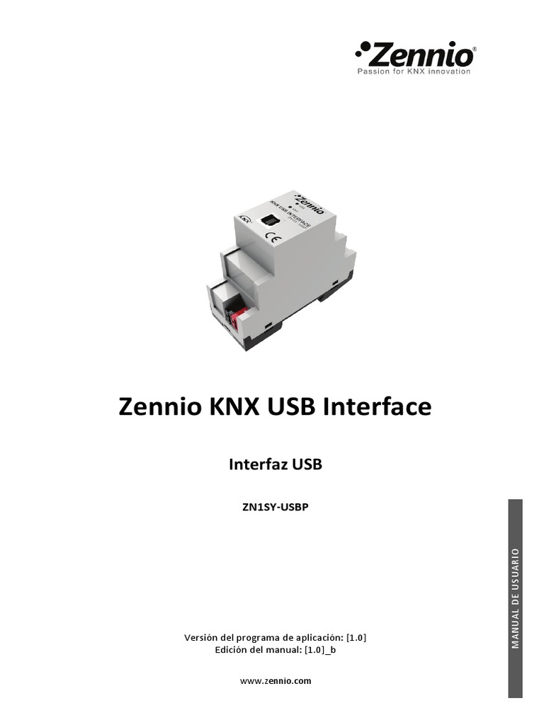 Manual KNX USB Interface SP v1.0 Ed.b | PDF | USB | Diodo emisor de luz