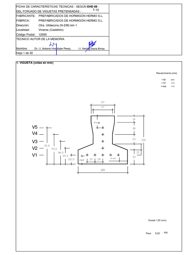 Vig 12 HERMO DOR | PDF | Hormigón | Material compuesto