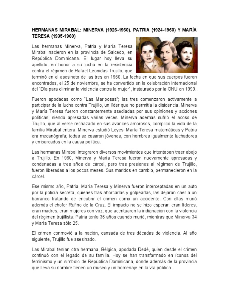 Hermanas Mirabal | PDF