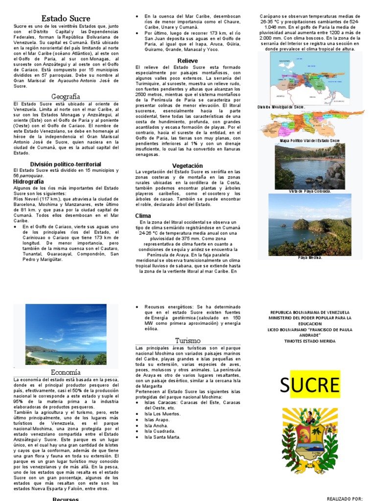 Triptico Sucre | PDF