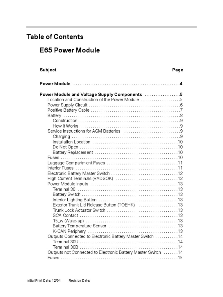 11a E65 Power Module | PDF | Battery Charger | Rechargeable Battery