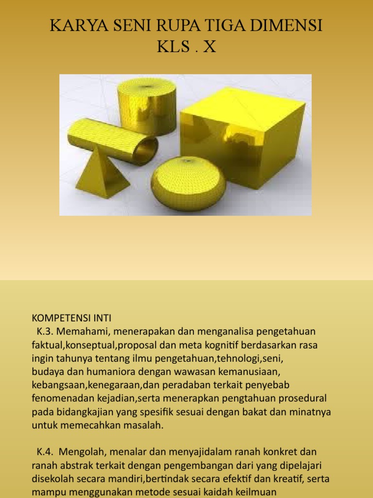 Panduan Karya Seni Rupa 3D Kelas X | PDF | Seni