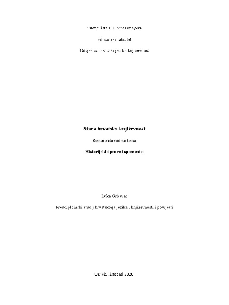 Historijski I Pravni Spomenici | PDF