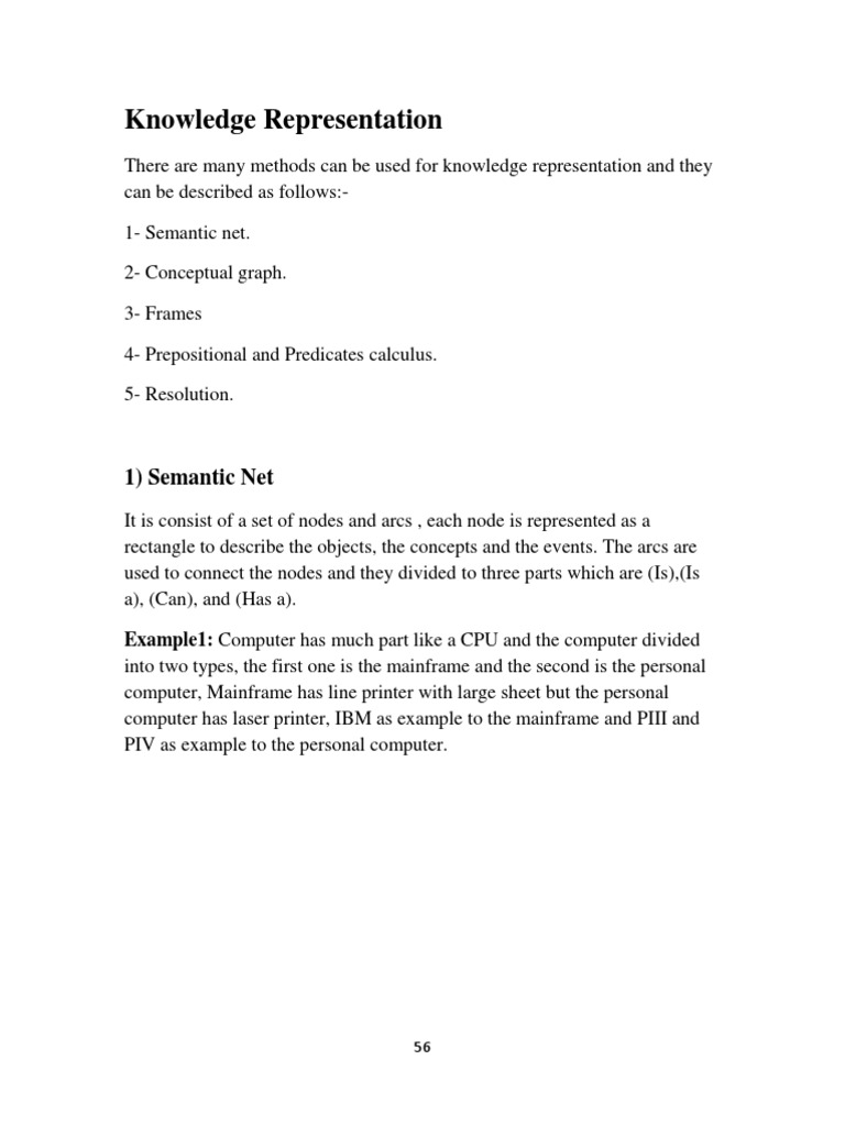 Knowledge Representation: 1) Semantic Net | PDF | Vertex (Graph Theory) | Logic