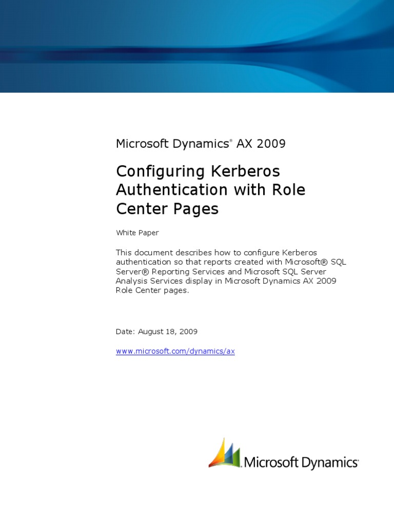 Configuring Kerberos Authentication For Active Directory – CAHSR