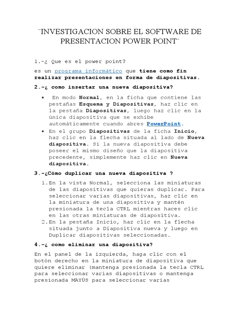 Investigacion de Power Ponit Equipo 6 | PDF | Microsoft PowerPoint | Software