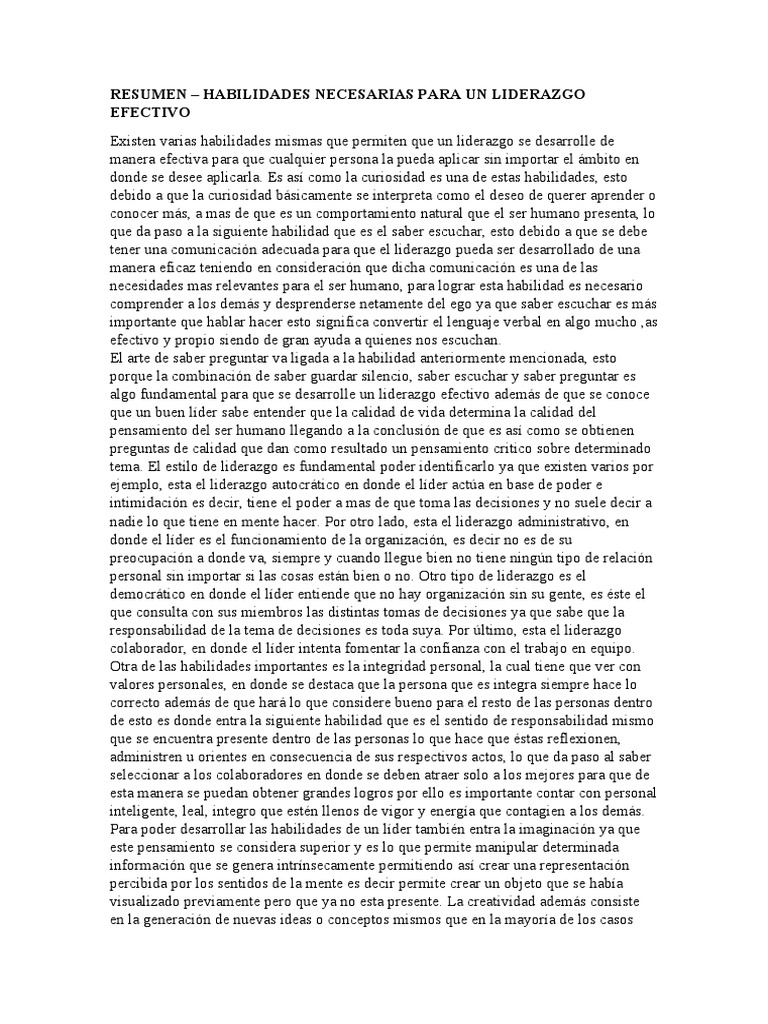 Liderazgo | PDF | Liderazgo | Pensamiento