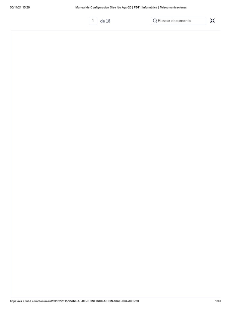 Manual de Configuracion Siae Idu Ags-20 | PDF