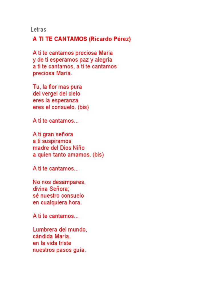 Letras Aguinaldos | PDF