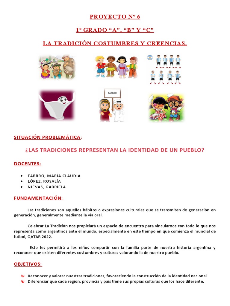 Tradiciones y Cultura en 1º Grado | PDF | Tradiciones | Narración