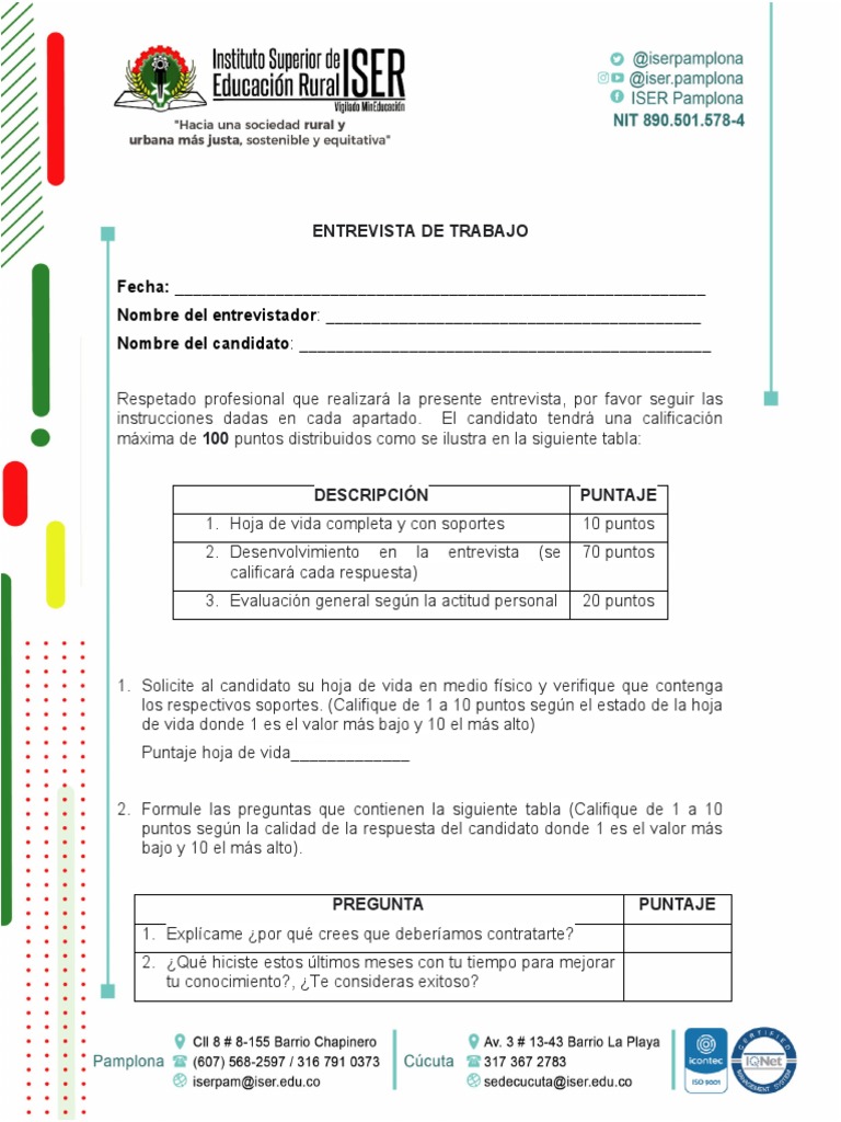 Formato Entrevista | PDF