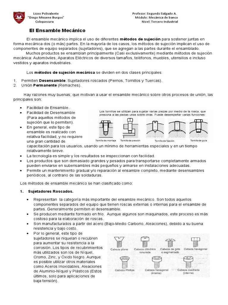 El Ensamble Mecánico | PDF