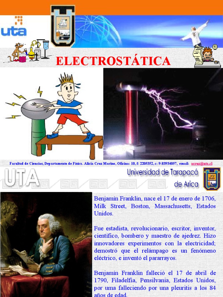 Fundamentos de Electrostática | PDF | Carga eléctrica | Aislador ...