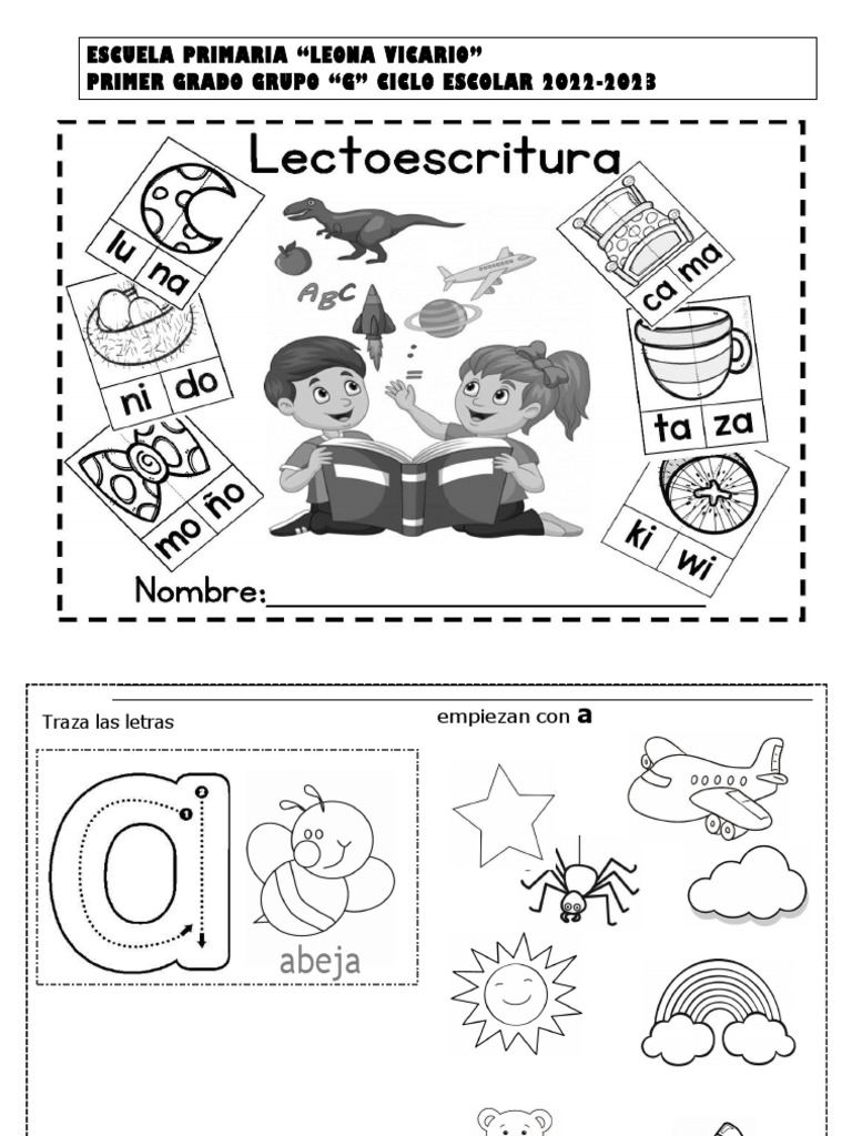 Cuadernillo de Lectoescritura 1er Grado | PDF