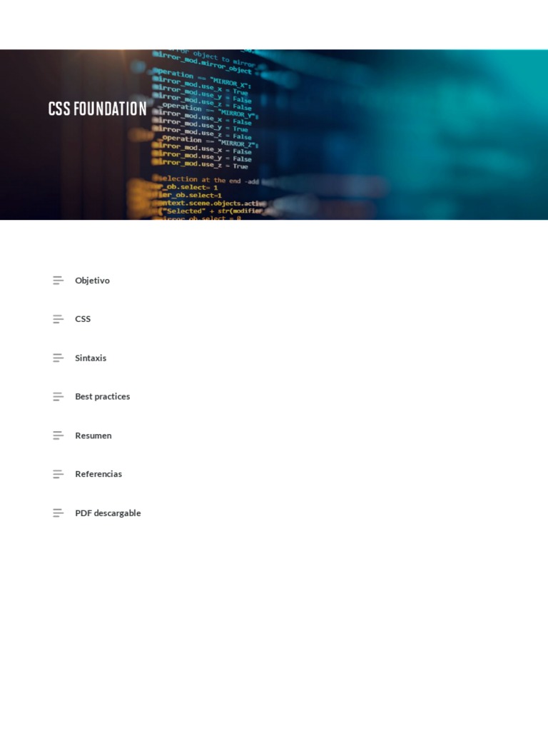 Si385 LMM Desc Css Foundation v1 | PDF | HTML | Comunicación escrita