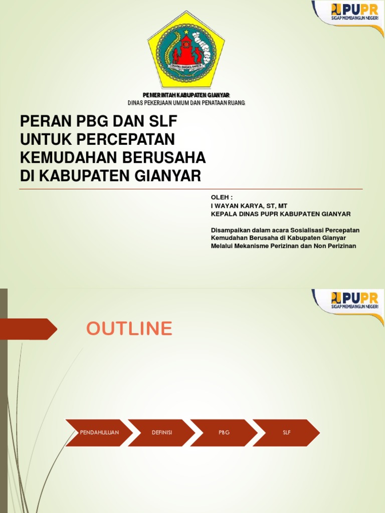 Peran PBG Dan SLF Dalam Kemudahan Berusaha Di Kab Gianyar | PDF