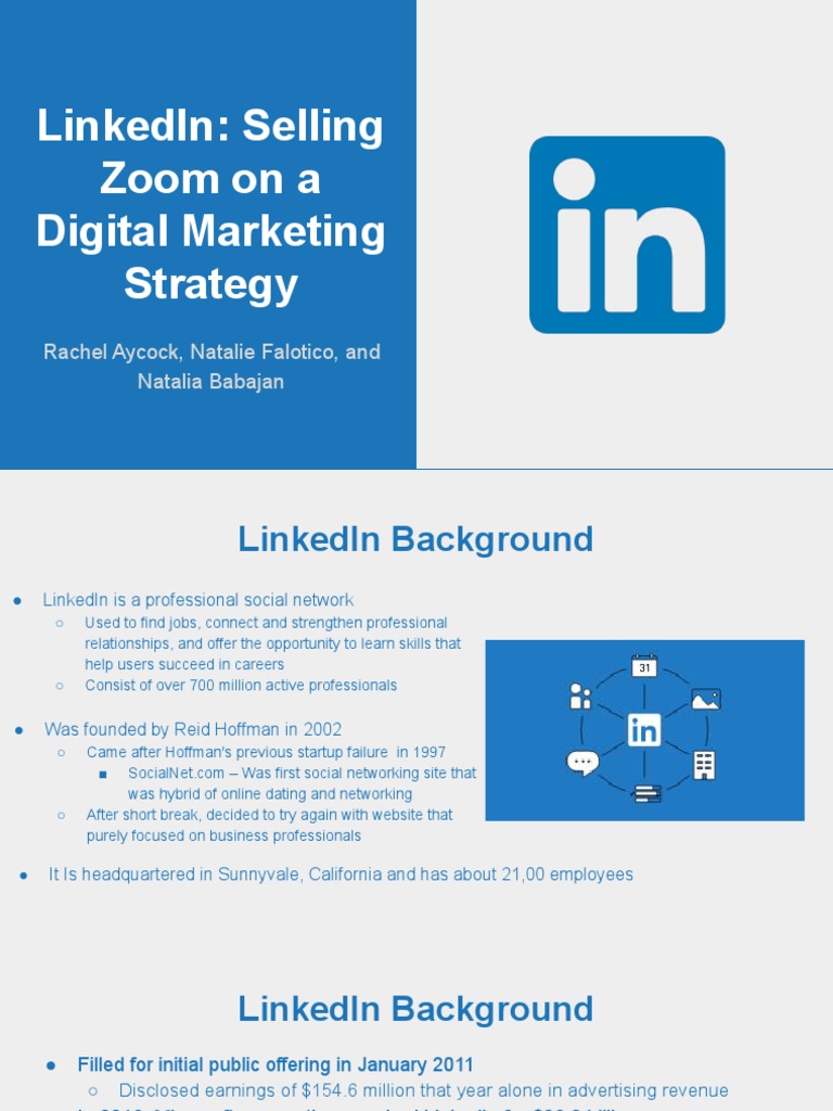 LinkedIn's Strategy for Zoom Marketing | PDF | Linked In | Marketing