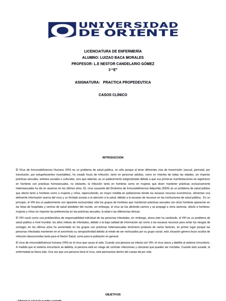 Caso Clinico Nuevo | PDF | VIH | VIH / SIDA