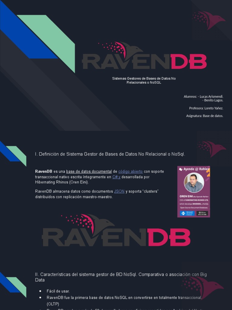 BBDD RavenDB | PDF | No Sql | Computación en la nube