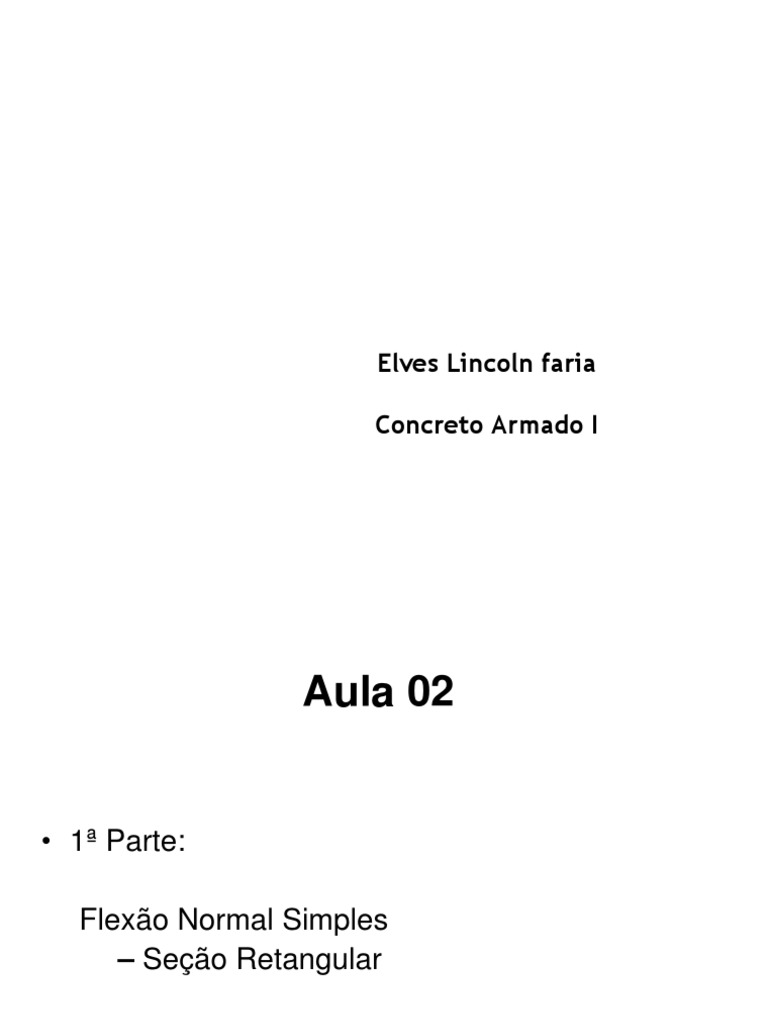 02-Concreto I - Flexão Normal Simples | PDF | Estresse (Mecânica ...