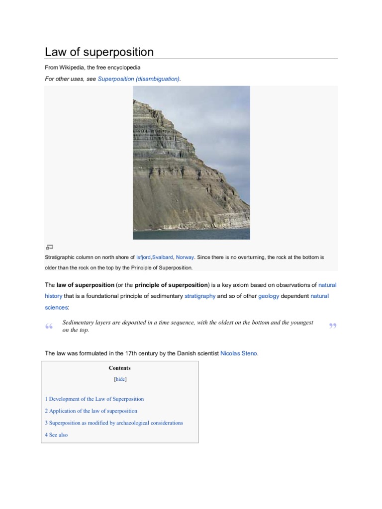 Law of Superposition | PDF | Stratigraphy | Rock (Geology)