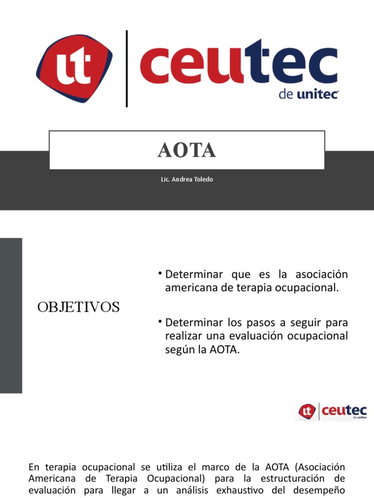 AOTA | PDF | Terapia ocupacional | Evaluación