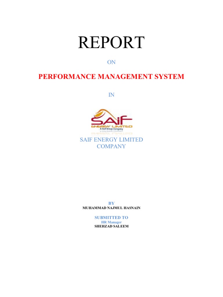 PMS Report | PDF | Human Resource Management | Employment