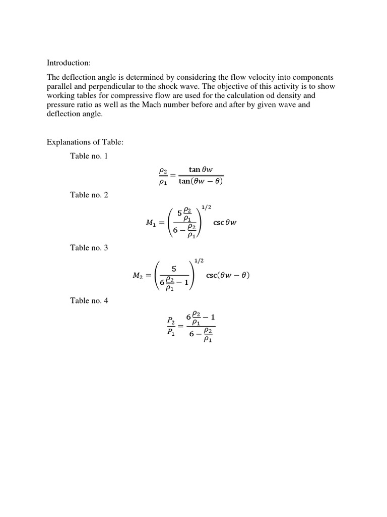 Oblique Shock Angle Calculations | PDF | Gas Technologies | Physical ...