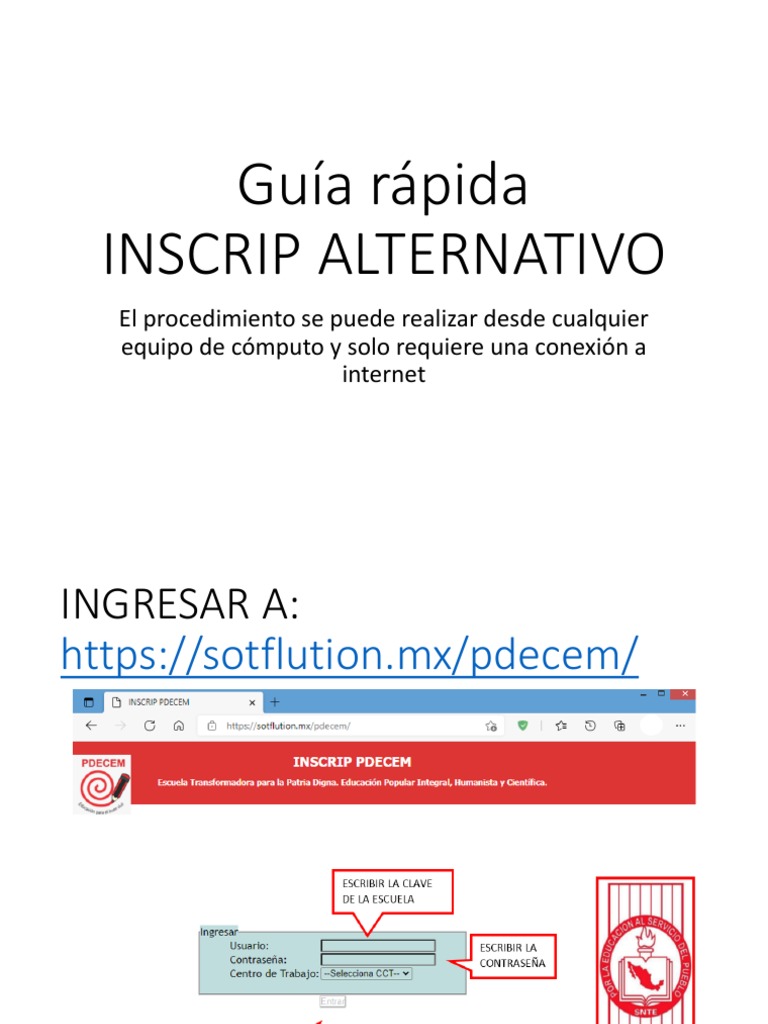 Guía Rápida INSCRIP PDECEM. 2022 | PDF | Informática
