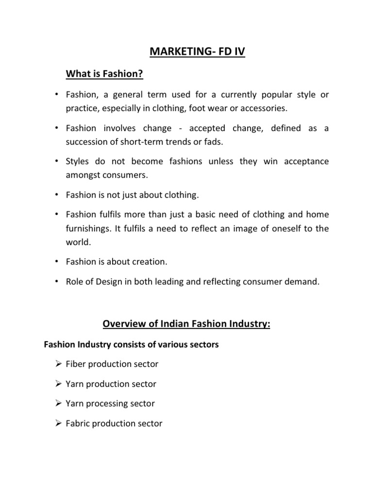 Marketing | PDF | Fashion | Textiles