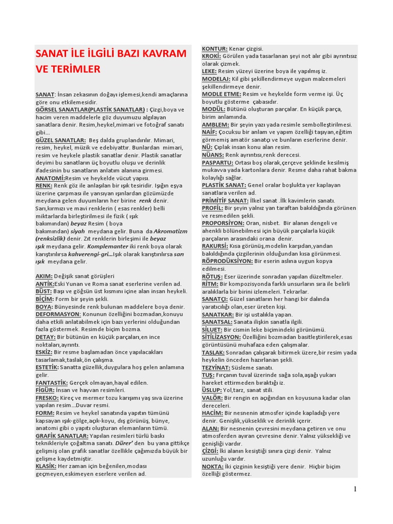 12 Kavramlar Terimler | PDF