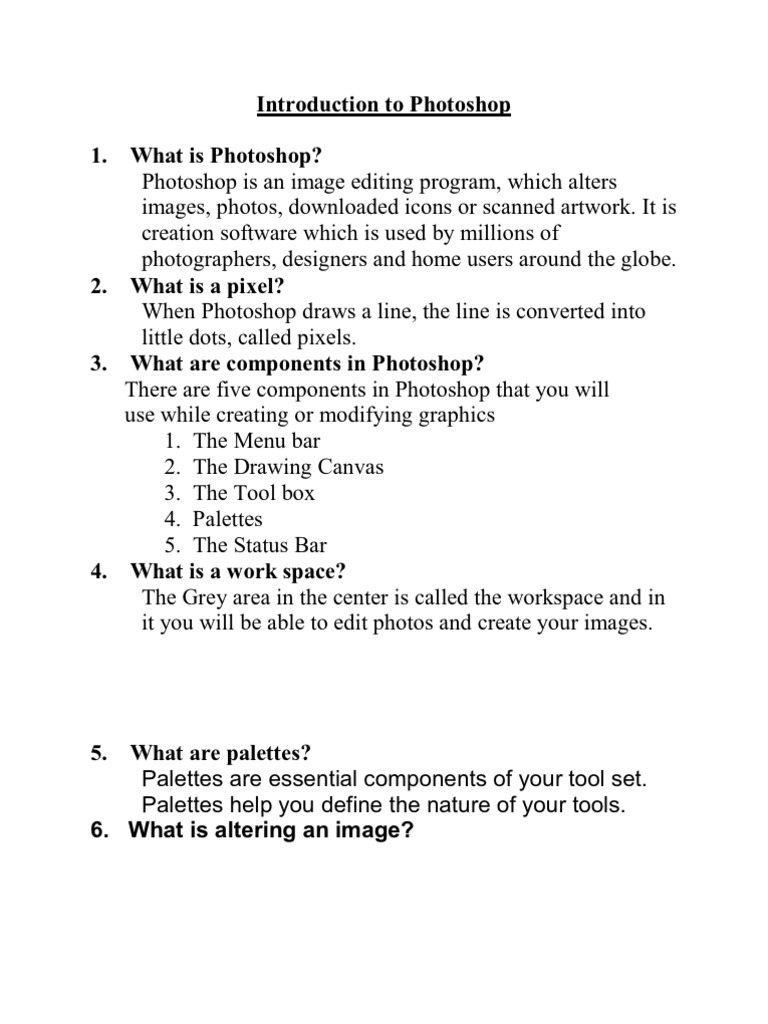 Introduction To Photoshop | PDF | Adobe Photoshop | Computer Graphics