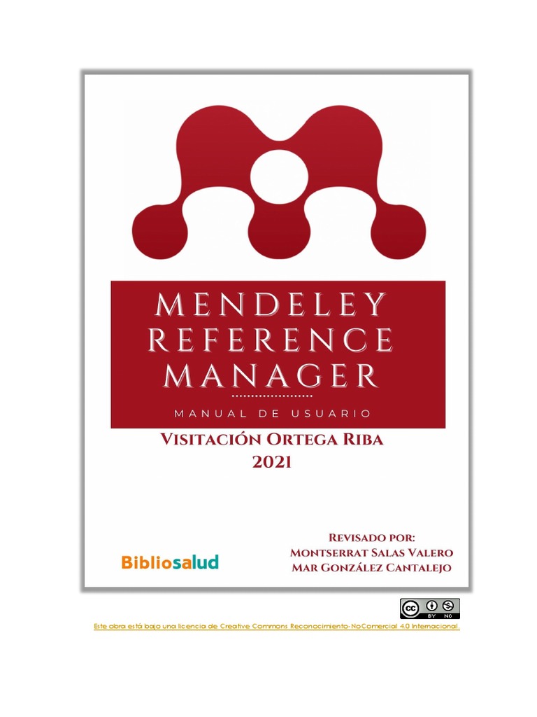 Manual MENDELEY REFERENCE MANAGER. Abril - 2021 | Descargar gratis PDF ...