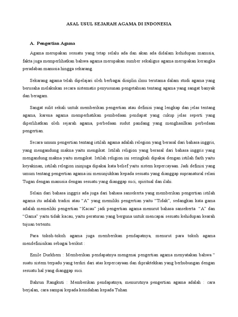 Keanekaragaman Agama Di Indonesia Pdf