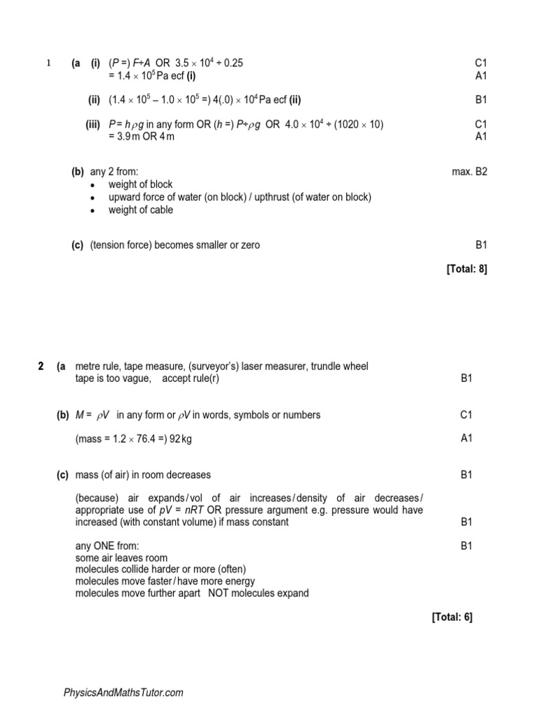 Density 3 MS | PDF | Density | Pressure