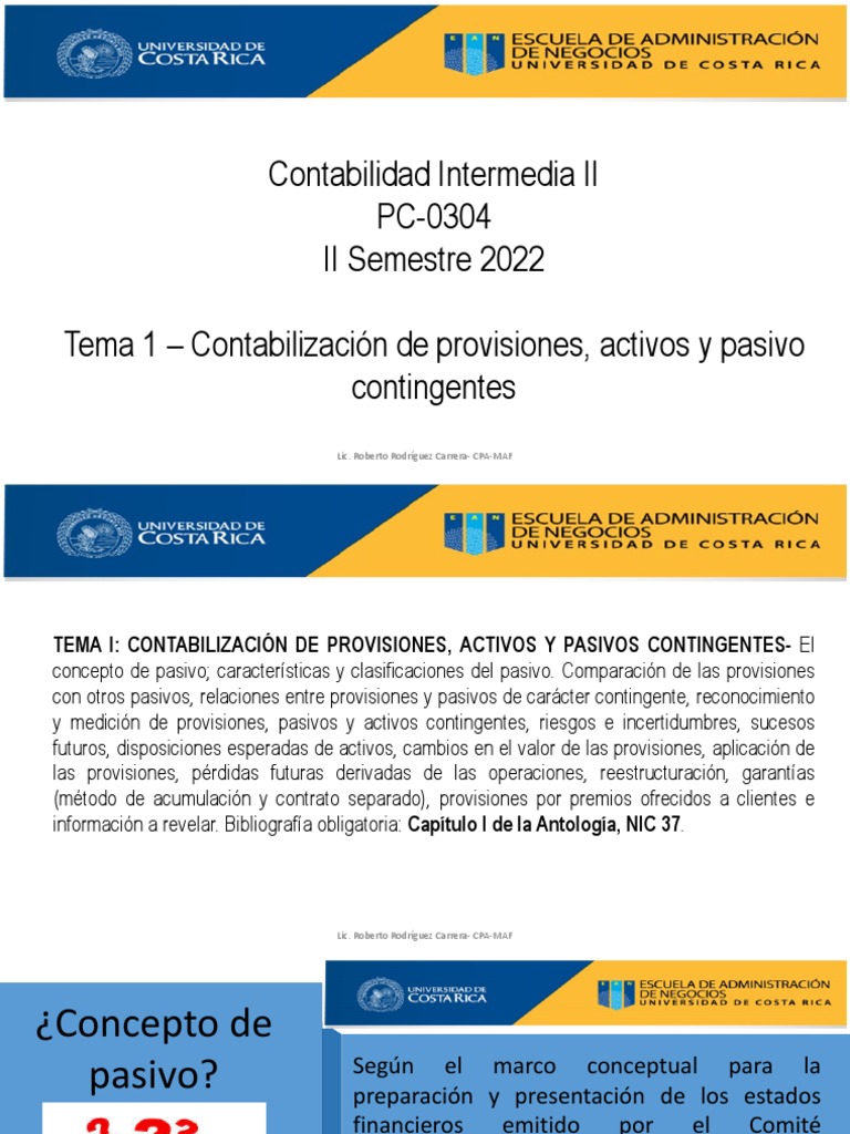 T1-Provisiones, Activos y Pasivos Contingentes-2s-2022 | PDF ...