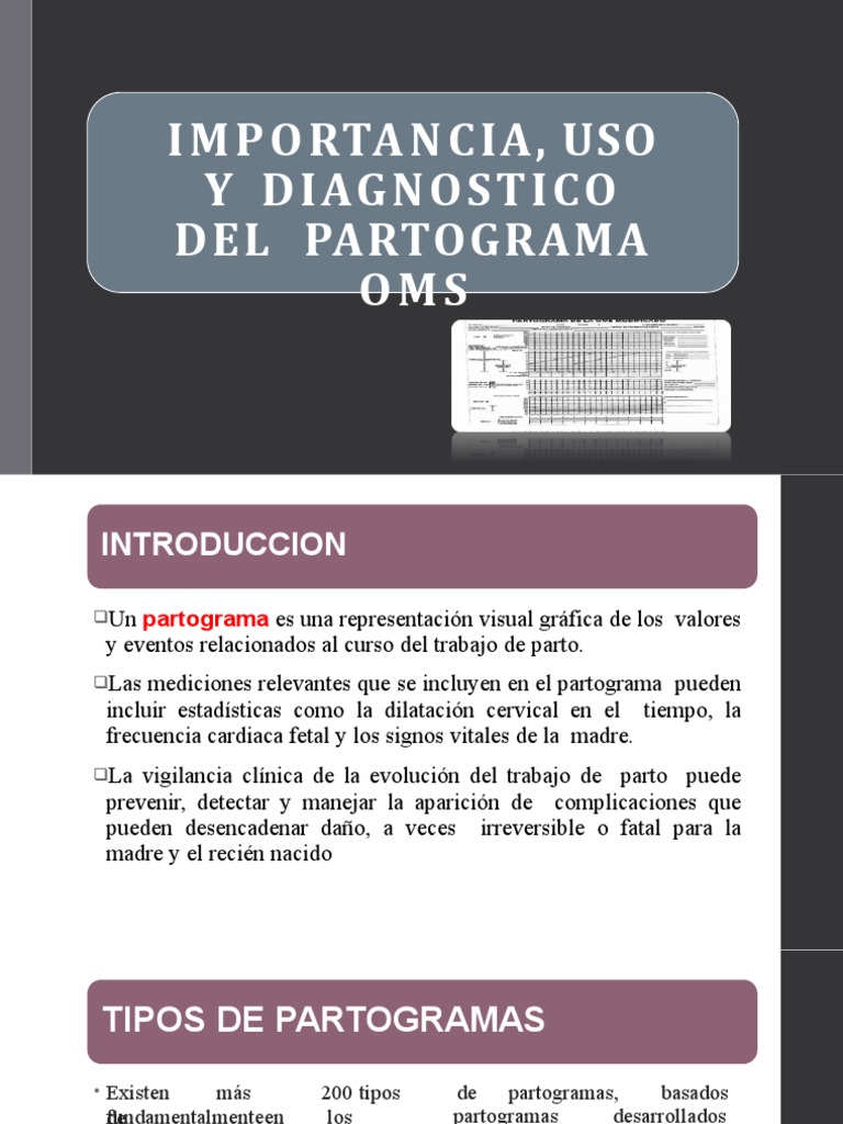 Uso y Diagnóstico del Partograma OMS | PDF | Parto | Partería
