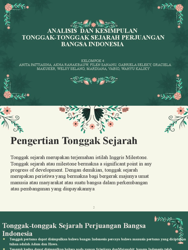 Analisis Dan Kesimpulan Tonggak-Tonggak Sejarah Perjuangan Bangsa ...