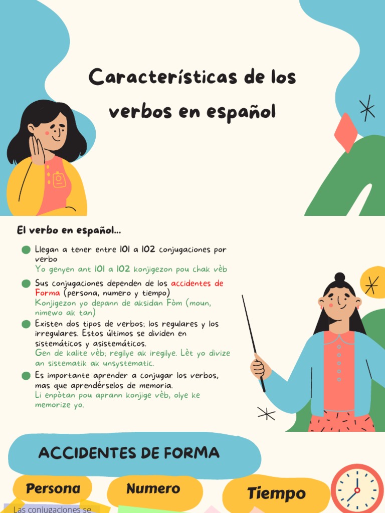 Características de Los Verbos en Español | PDF | Verbo | Conjugación ...