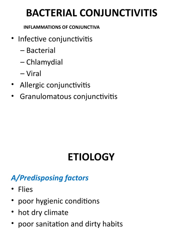 Bacterial Conjunctivitis | PDF | Epidemiology | Microbiology