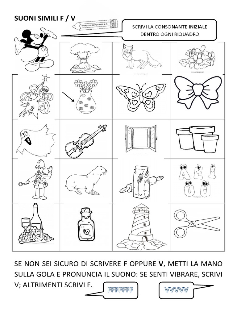 Schede Sui Suoni Simili | PDF