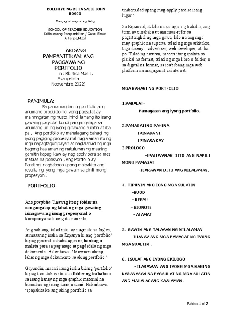 Module in Filipino | PDF