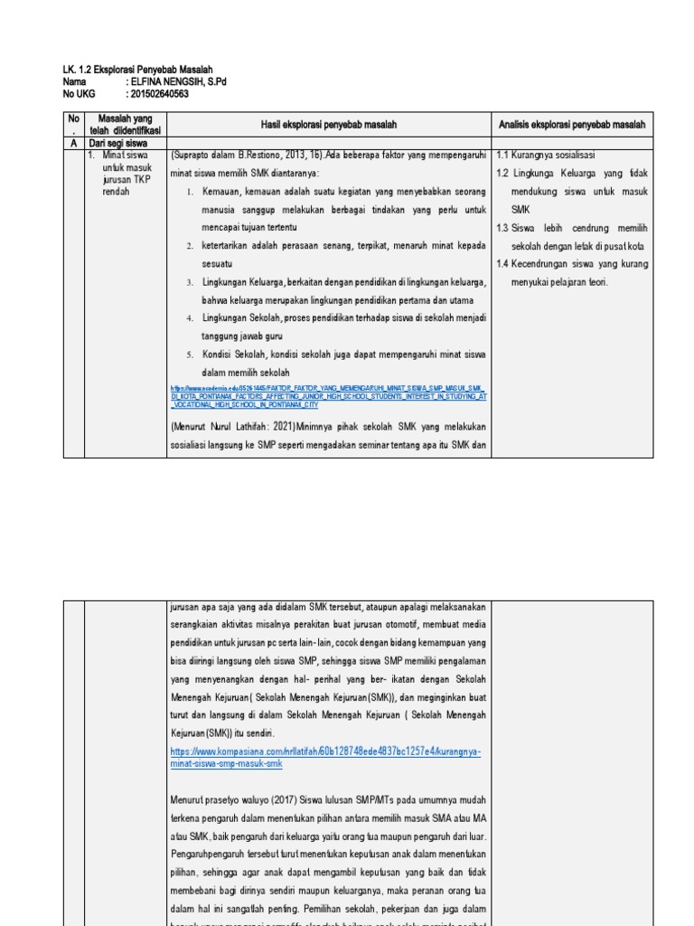 Eksplorasi Penyebab Masalah Rev 1 | PDF