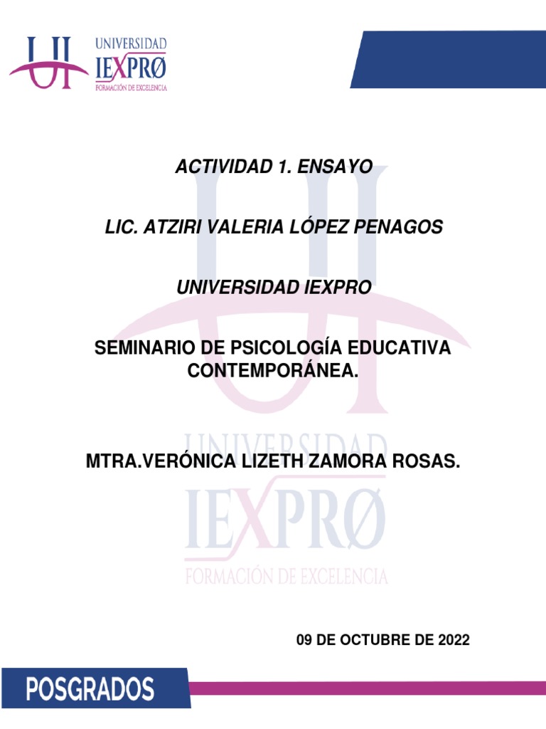 U1 Act1 López Penagos Atzirivaleria | PDF | Método de enseñanza | Aprendizaje