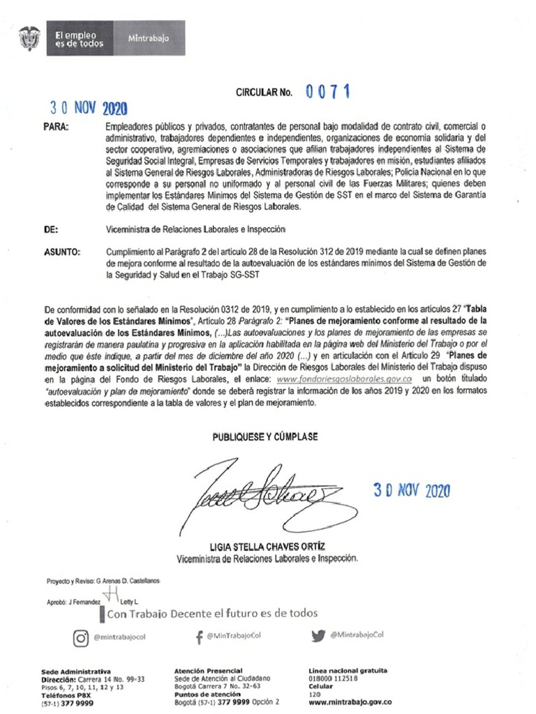 Circular 071 2020 | PDF